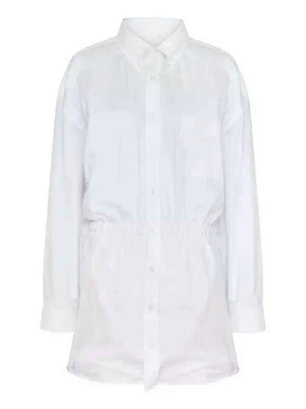 MAISON MARGIELA Elasticated-waist Cotton Shirt - White