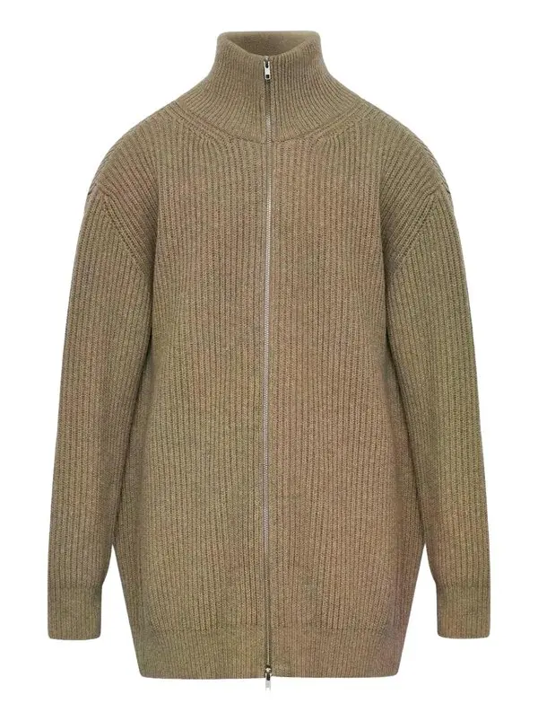 MAISON MARGIELA Ribbed Zip-up Jacket - Green