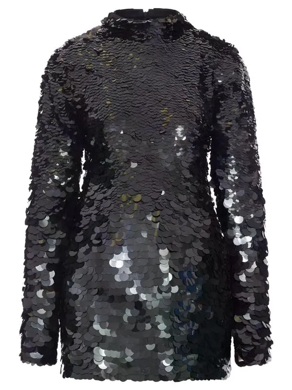 Sportmax Sequin-embellished Mini Dress - Black