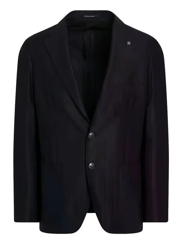 Tagliatore Virgin Wool Single-breasted Blazer - Blue