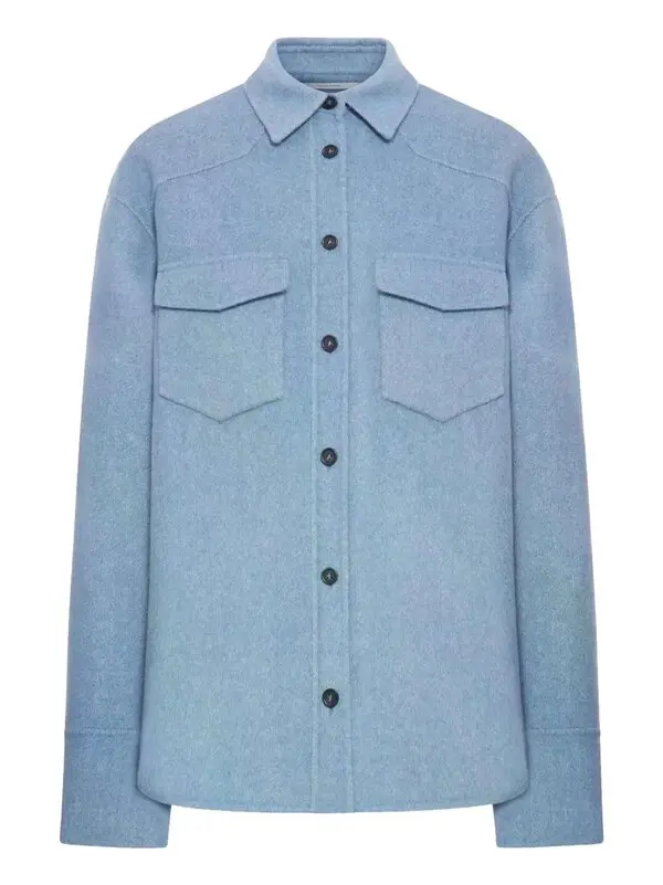 Sportmax Double-faced Wool Shirt - Blue