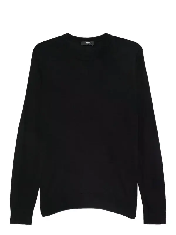 Alpha Studio Crew-neck Sweater - Black