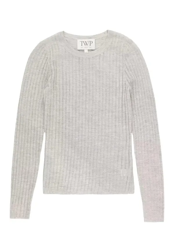 TWP Ribbed Crew-neck Top - Grey