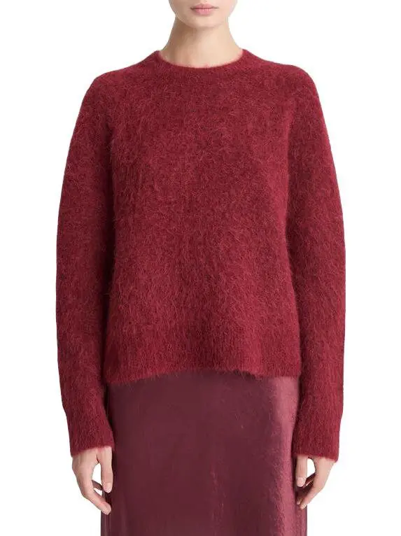 Vince Brushed Crewneck Sweater - Rose Wine