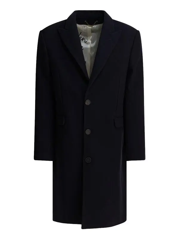 Golden Goose Single-breasted Wool Coat - Blue
