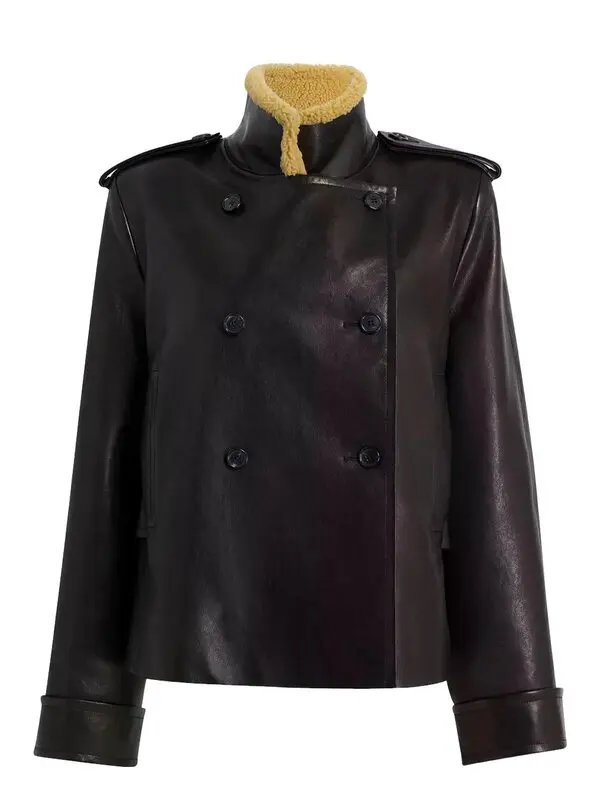 Khaite Dean Leather Jacket - Brown