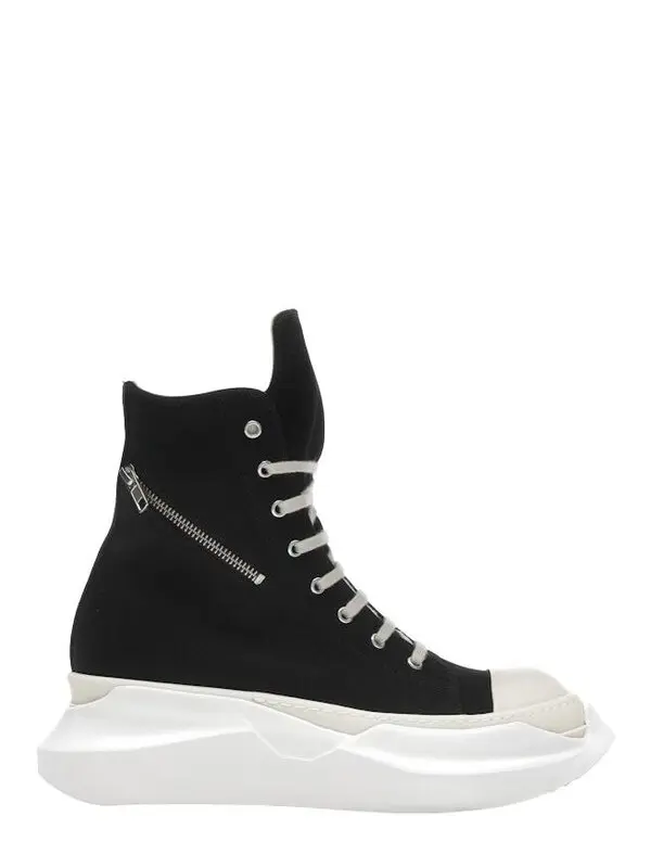 Rick Owens Cargo Abstract High-top Sneakers - Black/milk