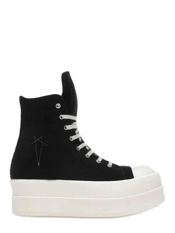Rick Owens Double Bumper High - Black/pearl/milk