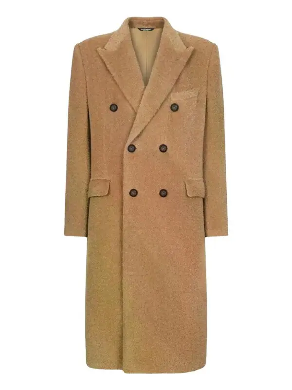 Dolce & Gabbana Wool Double-breasted Coat - Brown