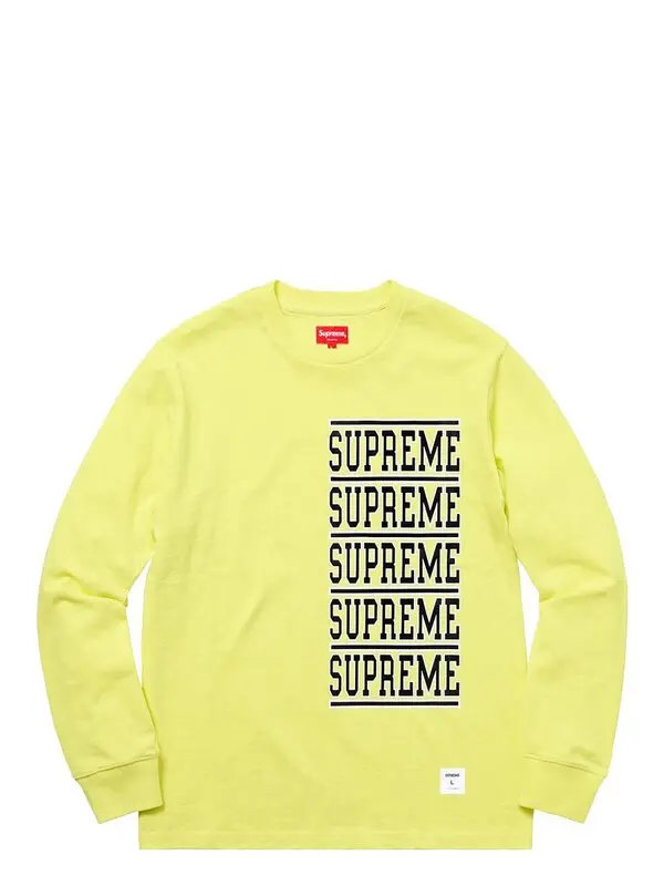 Supreme Stacked Long Sleeve Top - Lemon