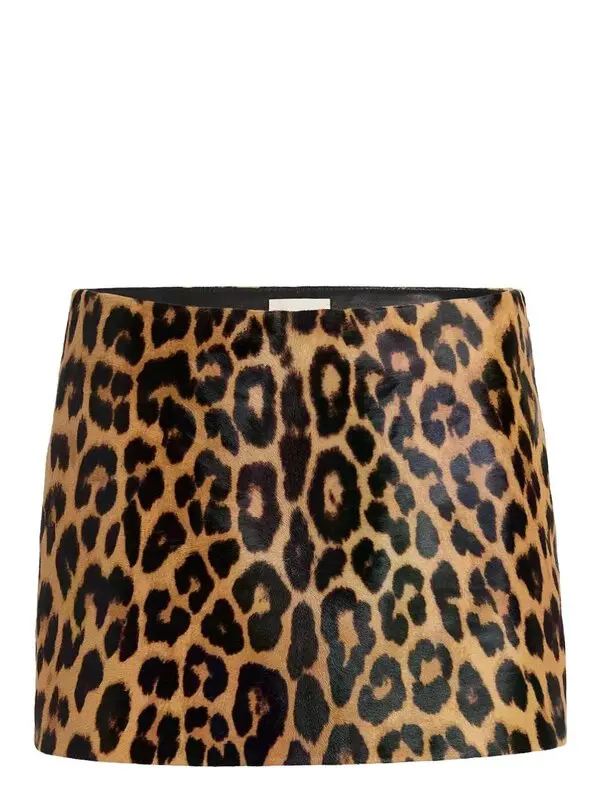 Khaite Leopard-print Mini Skirt - Neutrals
