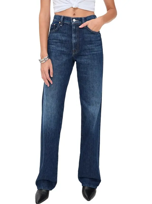MOTHER The Rambler Zip Heel Jeans - Unplugged