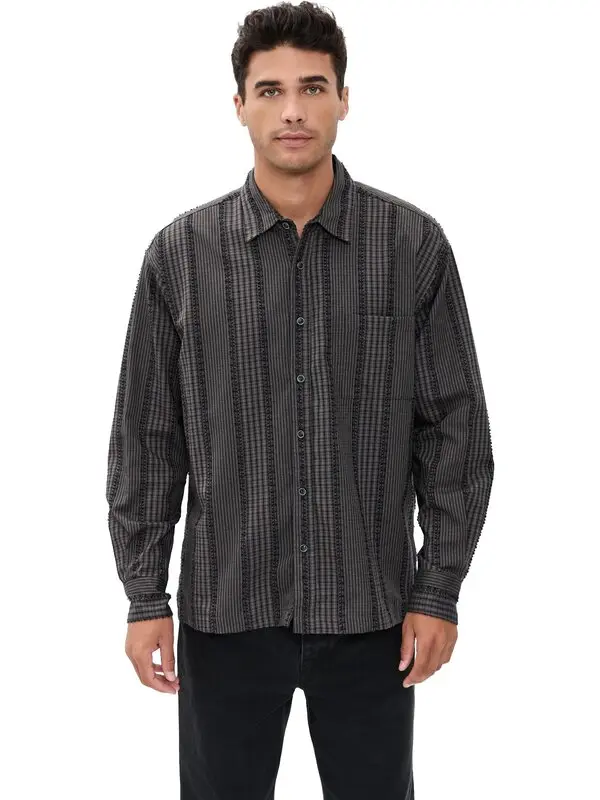 BATHER Fringe Leisure Shirt - Smoke
