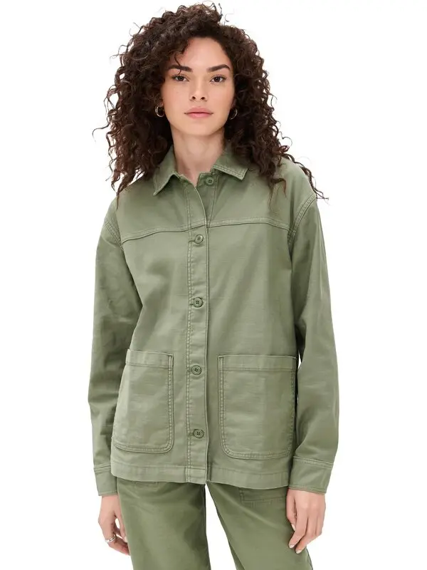 Z Supply Twill Shirt Jacket - Hunter Green