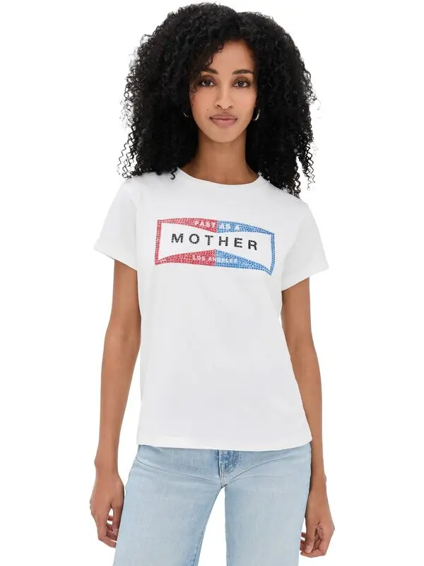 MOTHER Boxy Goodie Goodie Tee - Fluff Fast As Mother