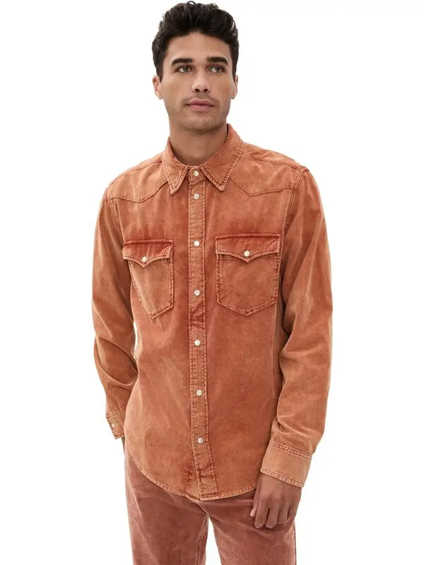 Isabel Marant Vasco Corduroy Shirt - Rust