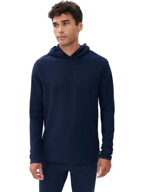 Greyson Traverse Waffle Hoodie - Maltese Blue