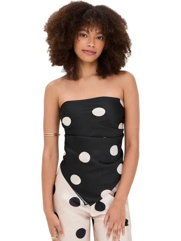 LE BOP Frankie Top - Black/white Dot