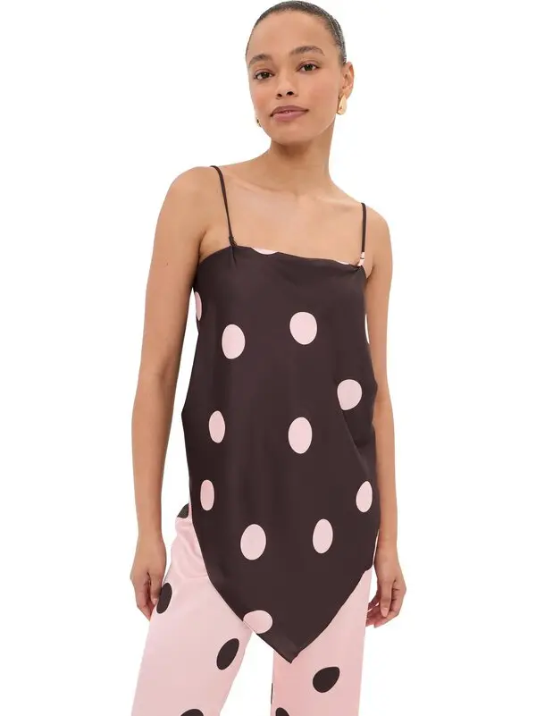 LE BOP Frankie Top - Brown/pink Dot