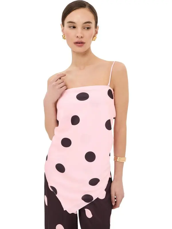 LE BOP Frankie Top - Pink/brown Dot