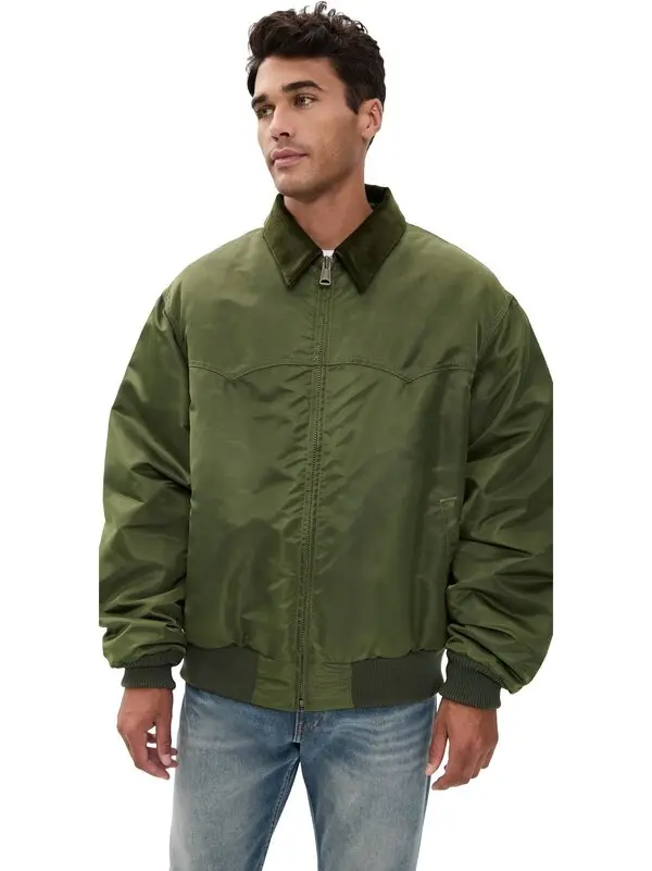 MAISON MARGIELA Nylon Bomber Jacket - Kaki
