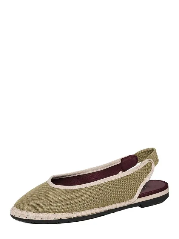 FLABELUS Narnia Slingback Flats - Green
