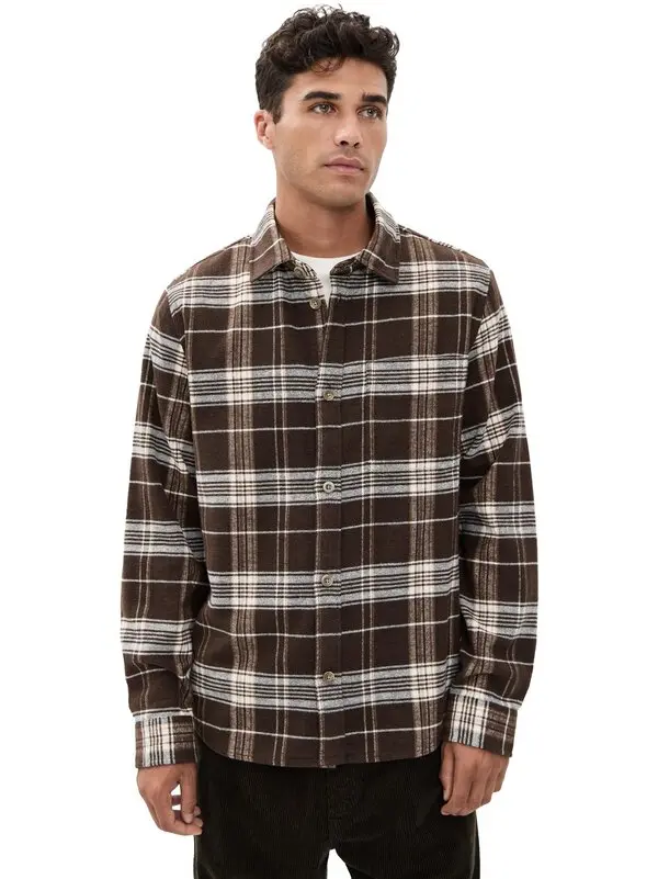 LES DEUX Lennon Check Overshirt - Delicioso