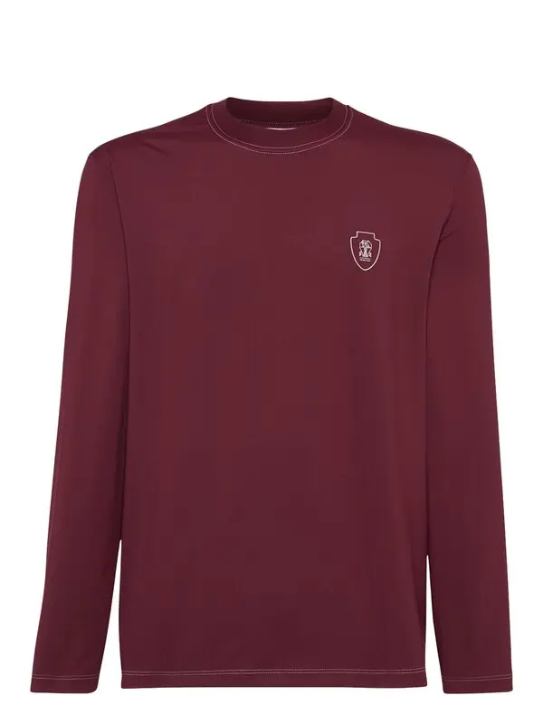 Brunello Cucinelli Logo Long-sleeve T-shirt - Red