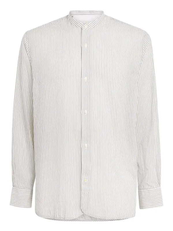 Officine Générale Cotton Stripe Shirt - White