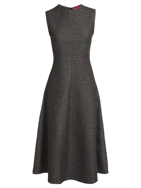 Max & Co. Stretch Cotton Jersey Midi Dress - Grey