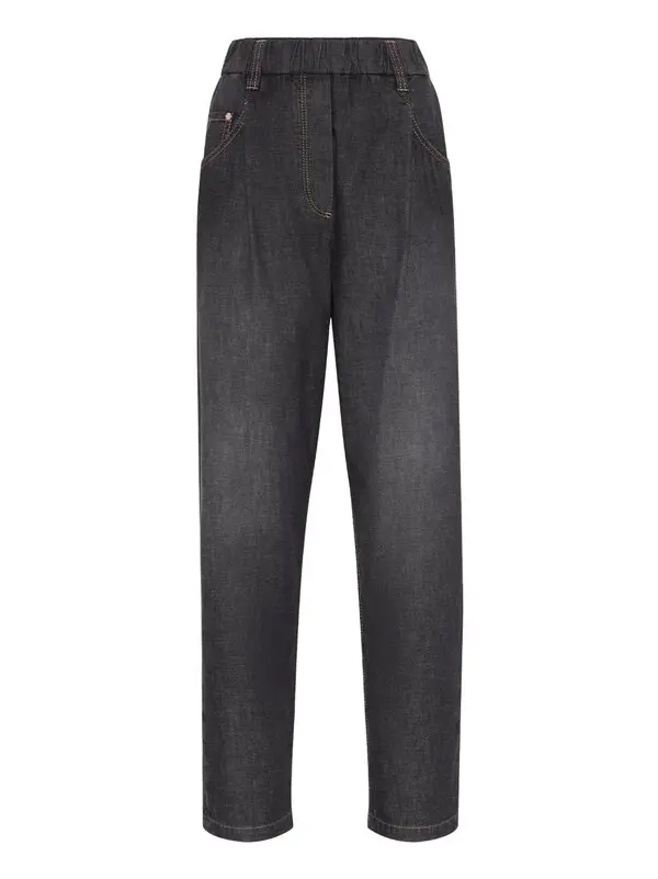Brunello Cucinelli Denim Trousers - Black