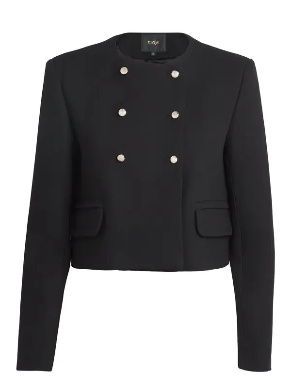 Maje Cropped Spencer Jacket - Black