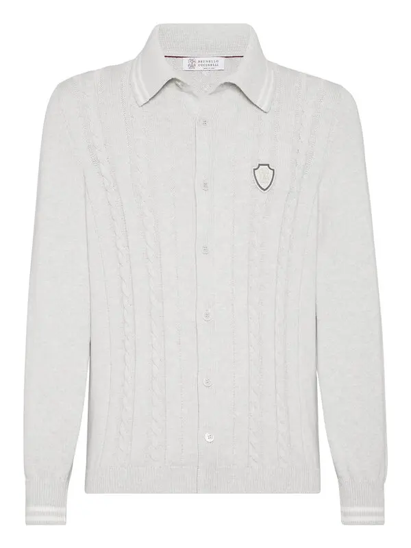 Brunello Cucinelli Cotton Logo Shirt - White