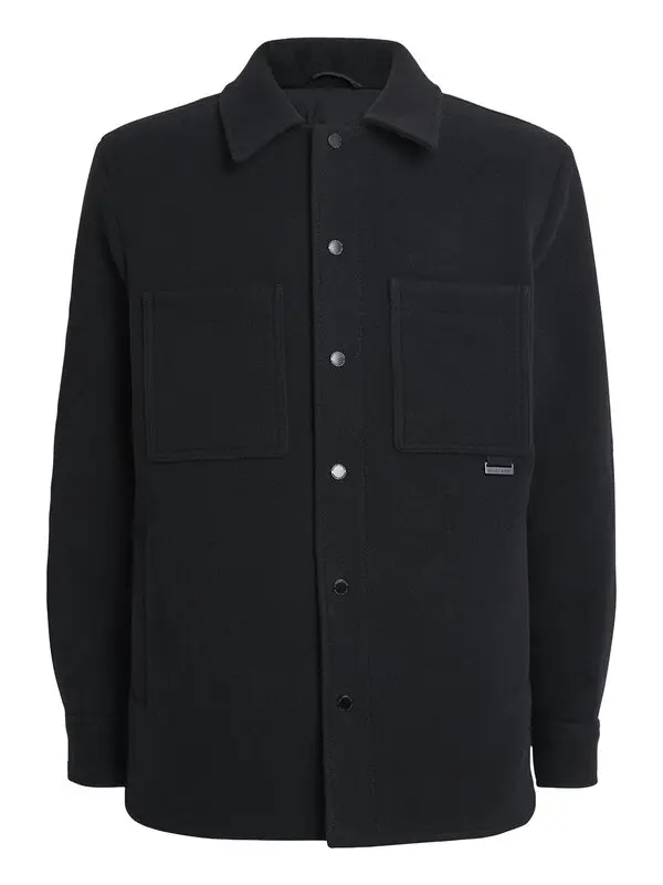 Canada Goose Wool-cashmere-blend Atkinson Overshirt - Black