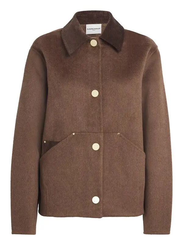 Claudie Pierlot Wool-blend Barn Jacket - Brown