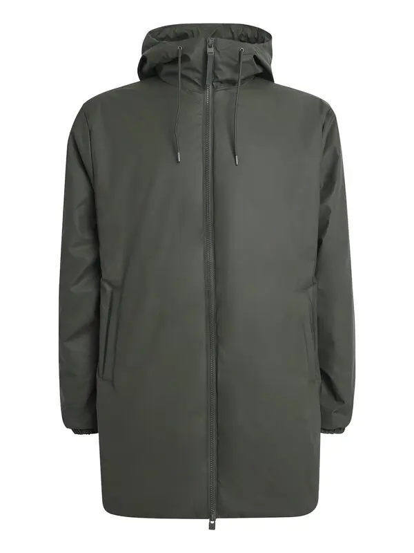 Rains Waterproof Long Lohja Jacket - Green