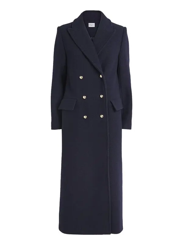 Claudie Pierlot Wool Trench Coat - Blue