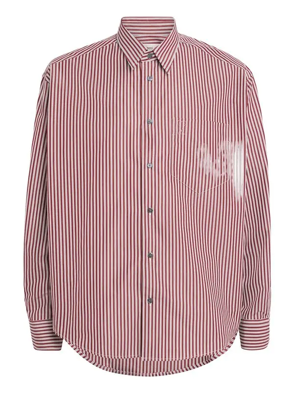 Ami Stripe De Coeur Shirt - Pink