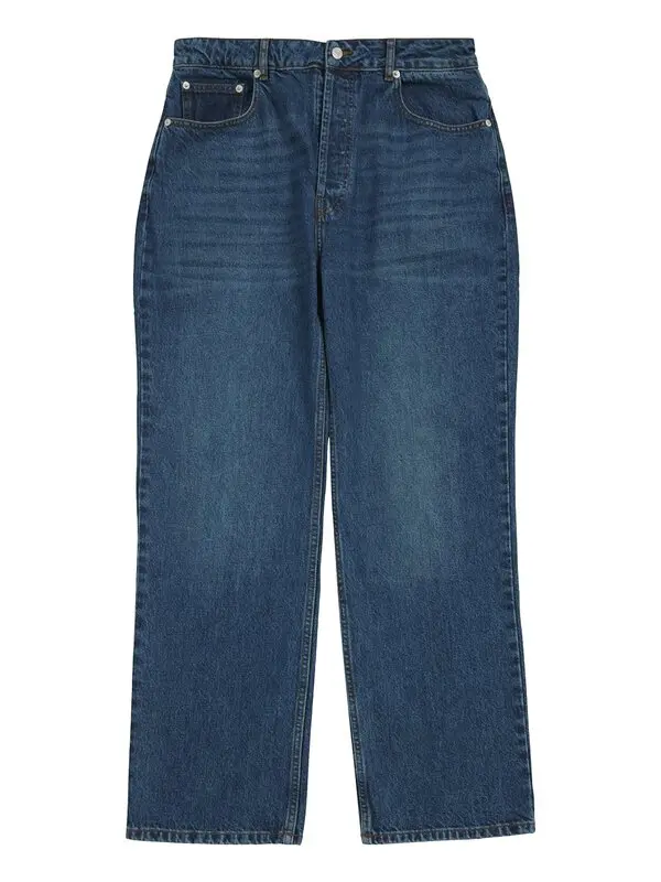 Officine Générale Straight-leg Vintage Wash Jeans - Blue