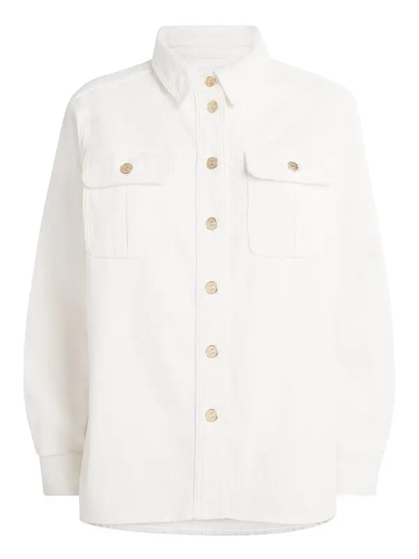 Claudie Pierlot Cotton Corduroy Shirt - White