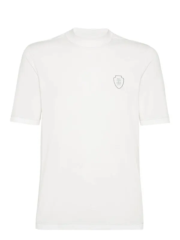 Brunello Cucinelli Logo High-neck T-shirt - White