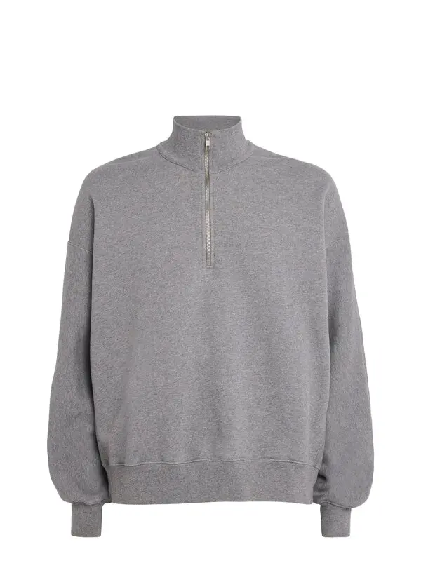 AGOLDE Cotton Quarter-zip Idris Sweatshirt - Grey
