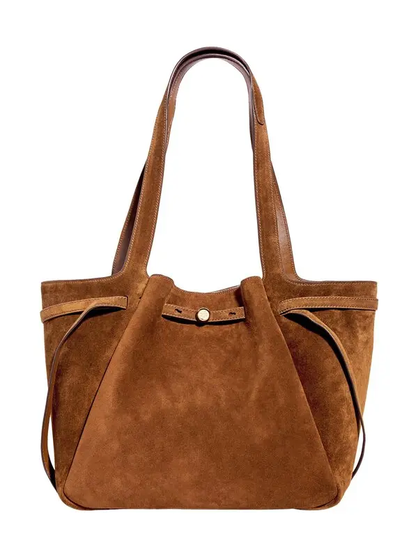 Tory Burch Suede Romy Tote - Beige