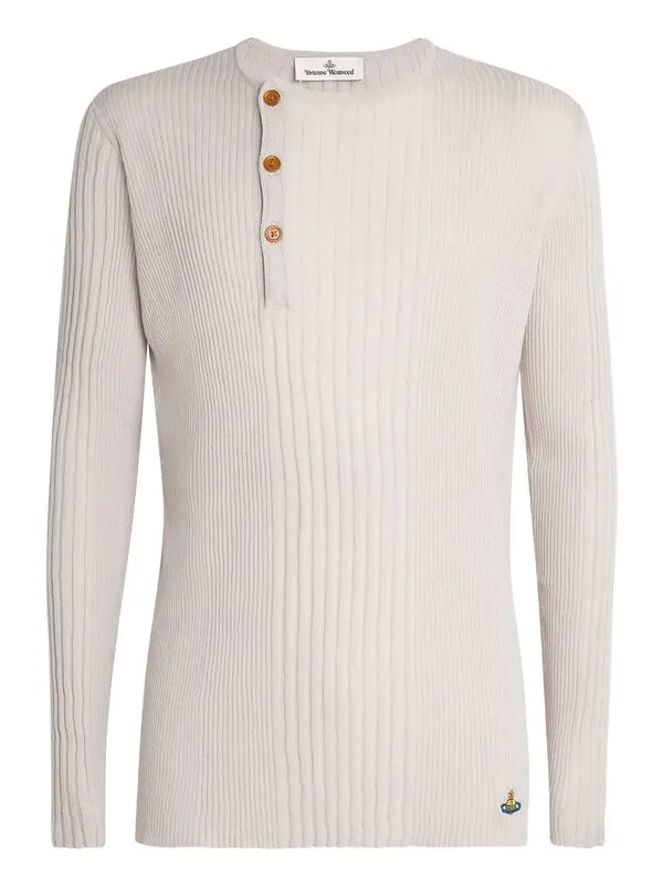 VIVIENNE WESTWOOD Cotton-cashmere Tegan Henley Shirt - Neutral
