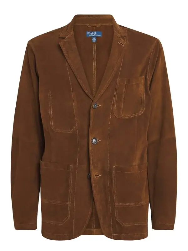 Polo Ralph Lauren Suede Unstructured Blazer - Brown