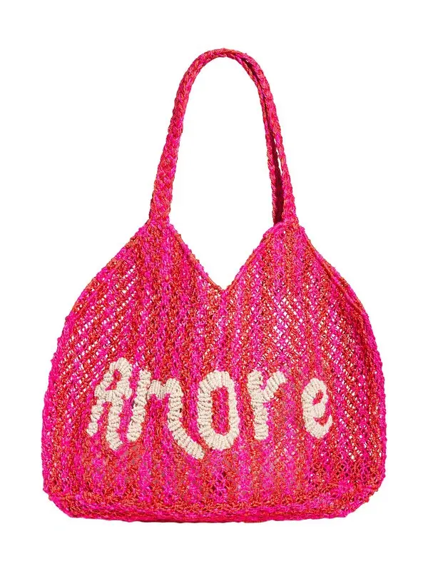 THE JACKSONS Large Stripe Dora Amore Tote Bag - Pink