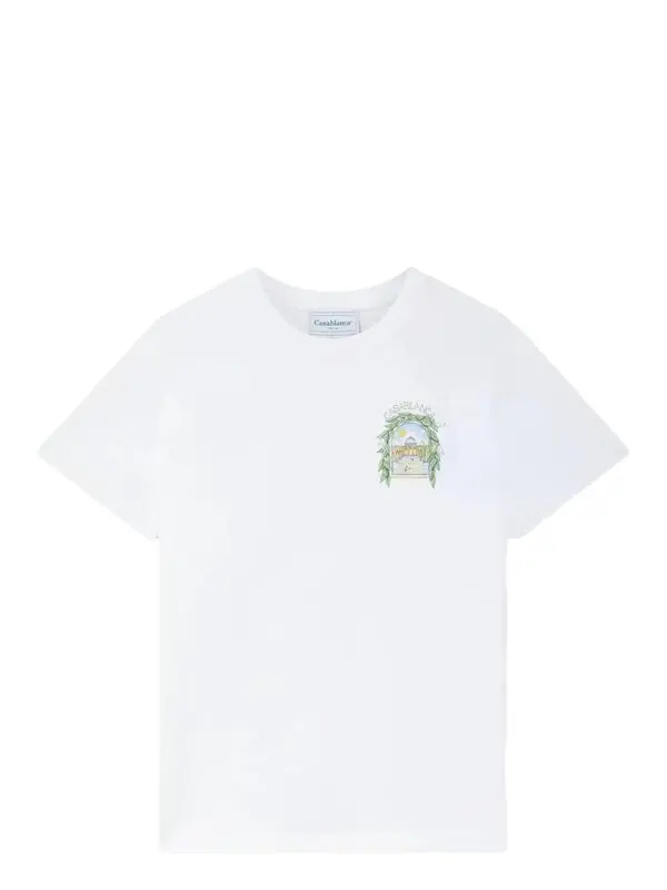 Casablanca Graphic-print Cotton T-shirt - White