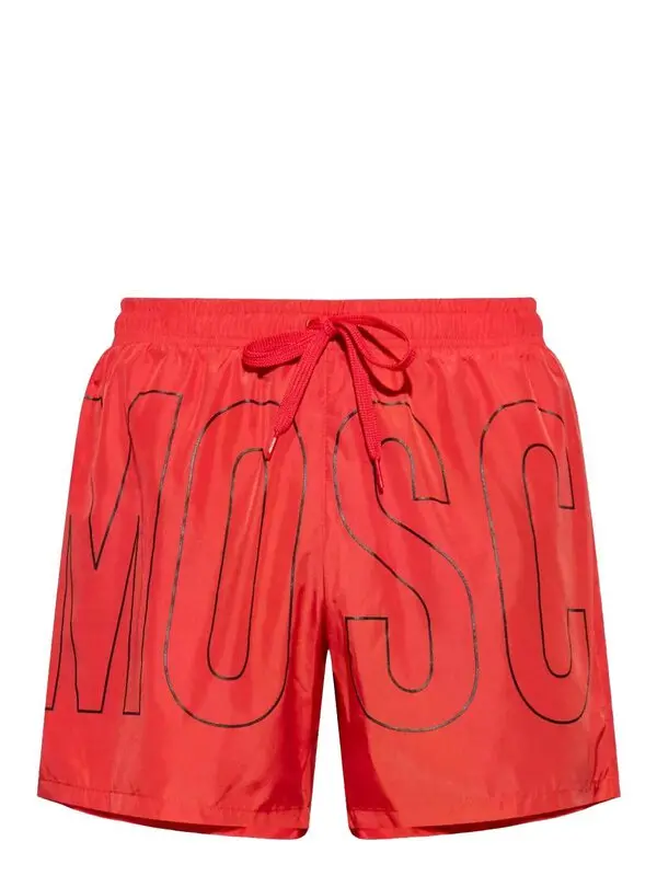 Moschino Logo-print Swim Shorts - Red