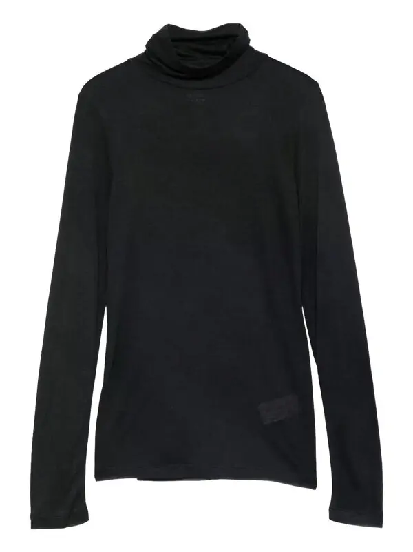 Majestic Filatures Roll-neck Top - Black
