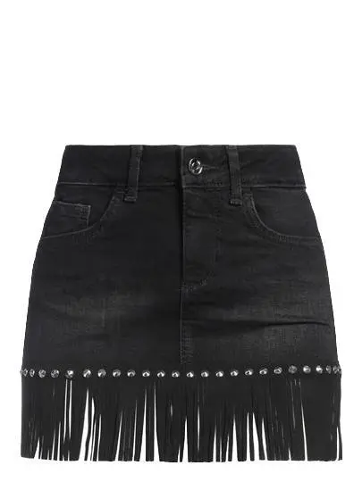 LIU •JO Pencil Denim Mini Skirt - Black